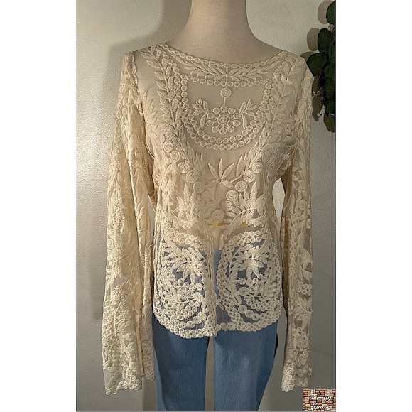 Soho Girls | Tops | Soho Girls Sheer Lacycrochet Top | Poshmark